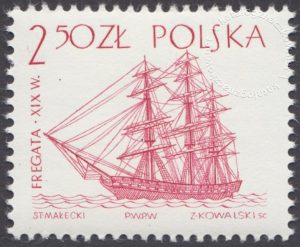 Statki żaglowe - 1322 - Katalog Polskich Znaczków Pocztowych