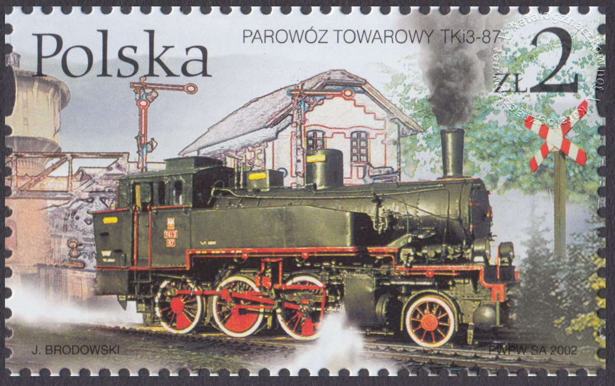 Zabytkowe parowozy - 3849 - Katalog Polskich Znaczków Pocztowych